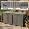 ALES 120-Gallon Resin Deck Box – Lockable, Waterproof Outdoor Storage ...