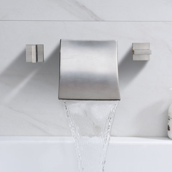 sumerain Bathtub Faucet Wall Mount, High Flow Waterfall Tub Faucet ...