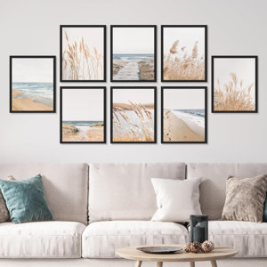 SIGNLEADER Coastal Reeds Plant Beach Ocean Nature Landscape Prints ...