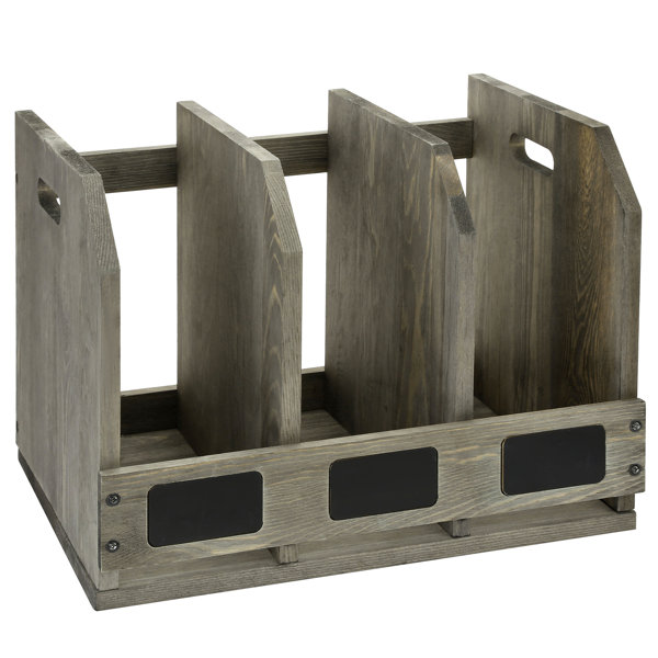 Gracie Oaks Antonsen 3-Slot Wood File Organizer | Wayfair