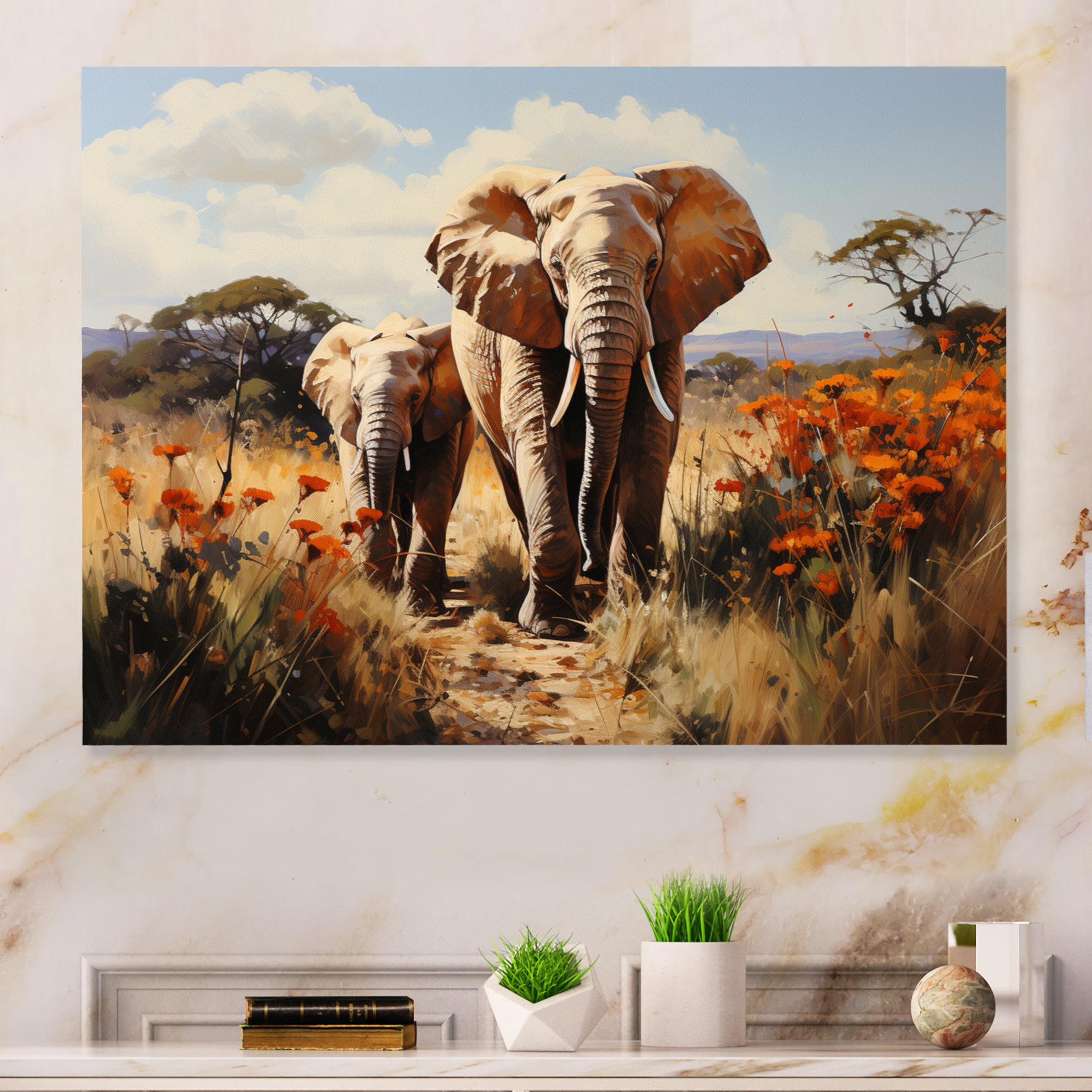 Millwood Pines Elephant Family Harmony - Animals Metal Wall Decor ...