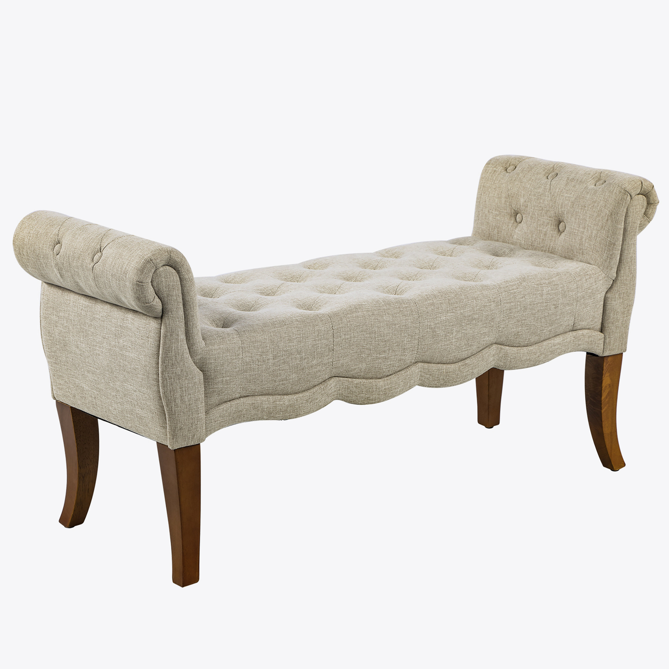Canora Grey Traditional Style End of Bed Bench, Upholstered Entryway ...