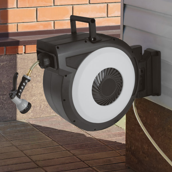 Pure Garden Retractable Hose - Hose Reel Wall Mount with 180-Degree ...