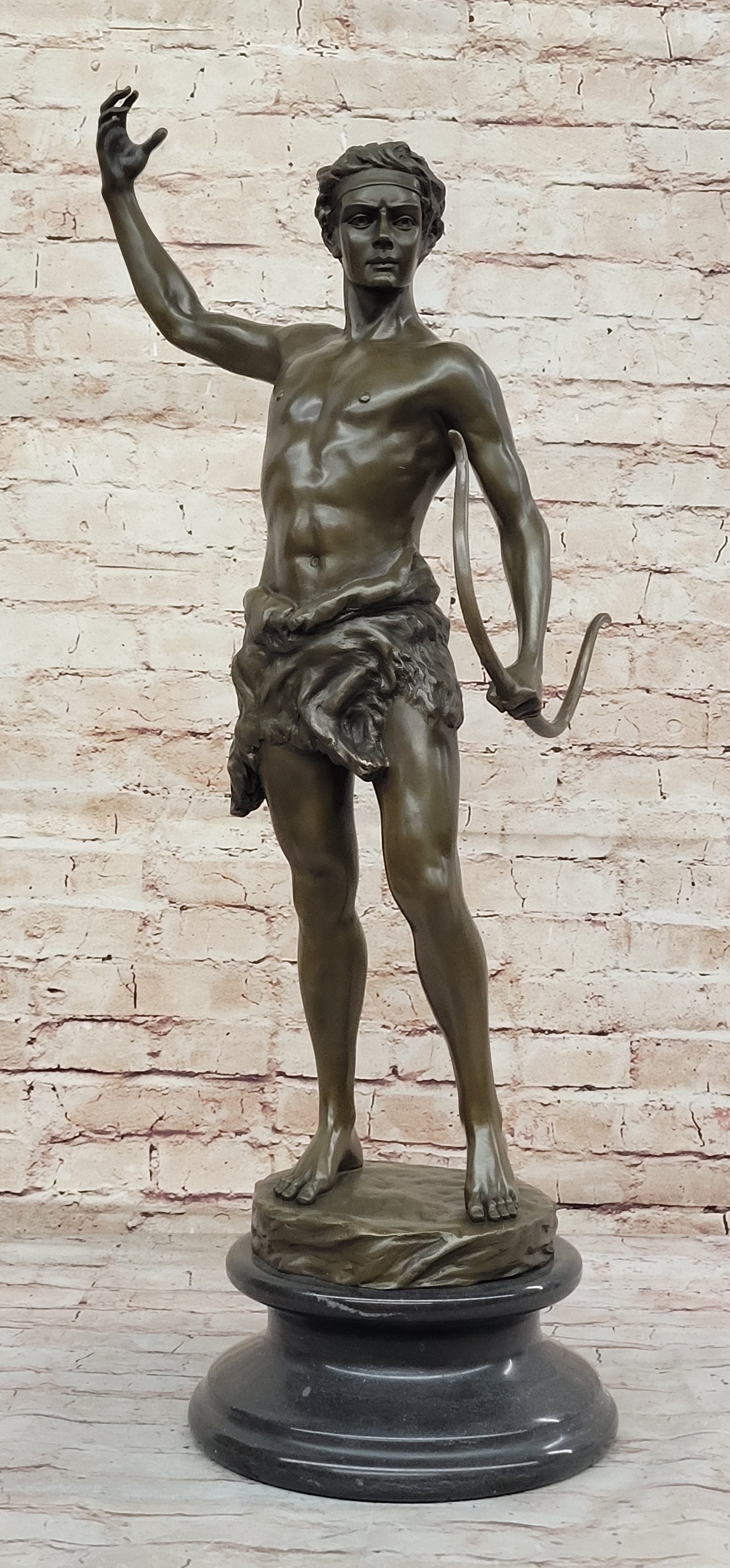 Bronzhaus Bowman by Rudolph Kuchler - Muscular Male Archer Bronze ...