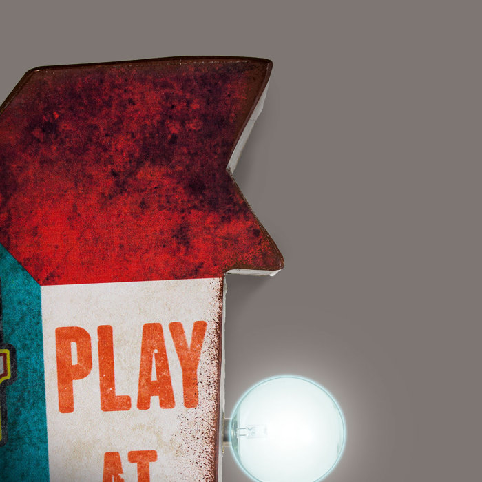 CYRG Play at Your Own Risk Game Room LED Marquee Sign & Reviews | Wayfair