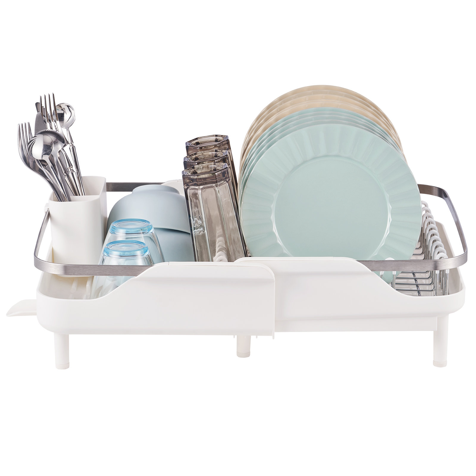 VEVOR Adjustable Stainless Steel and Plastic Dish Rack | Wayfair