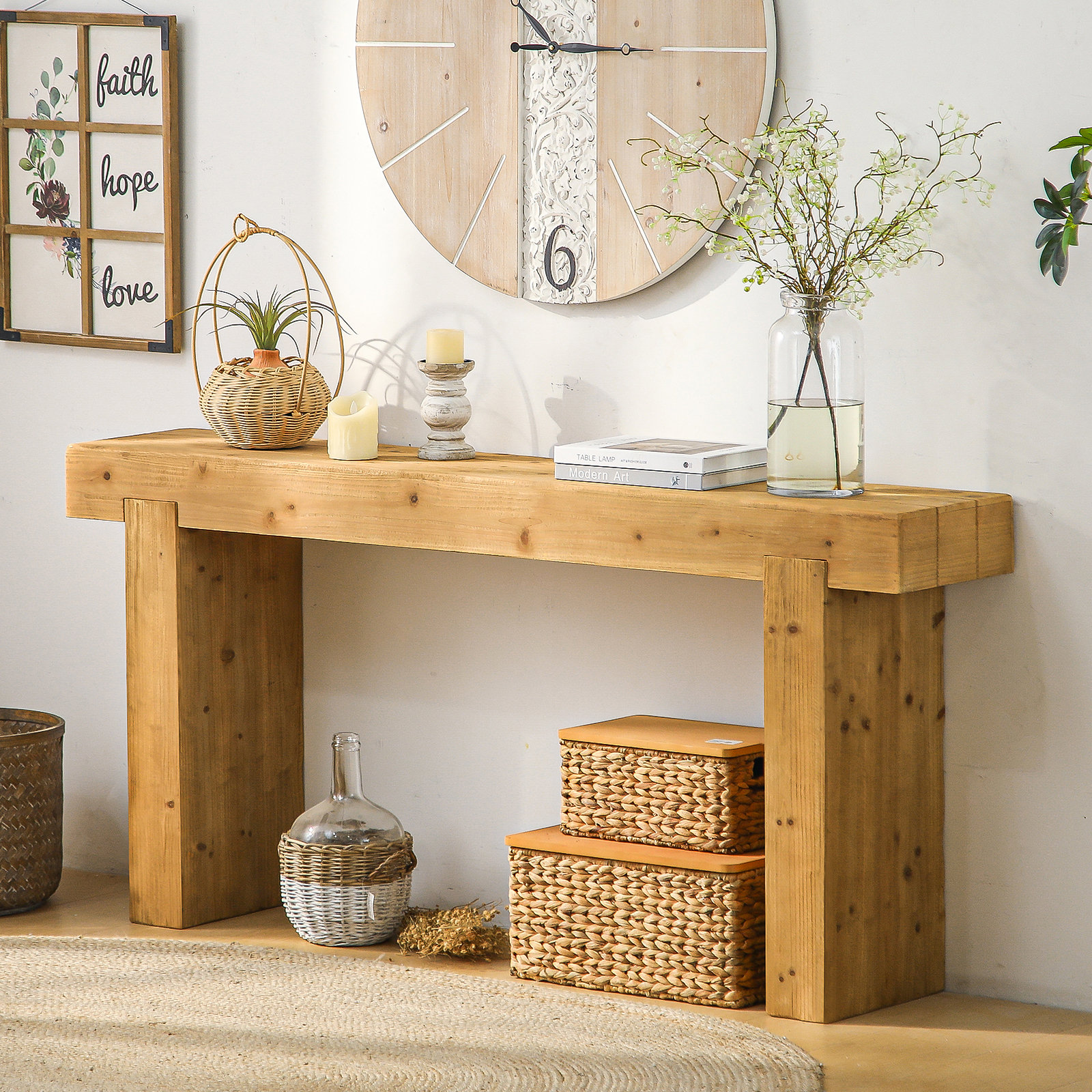 Ophelia & Co. Console en bois massif pour le vestibule, le couloir ou ...