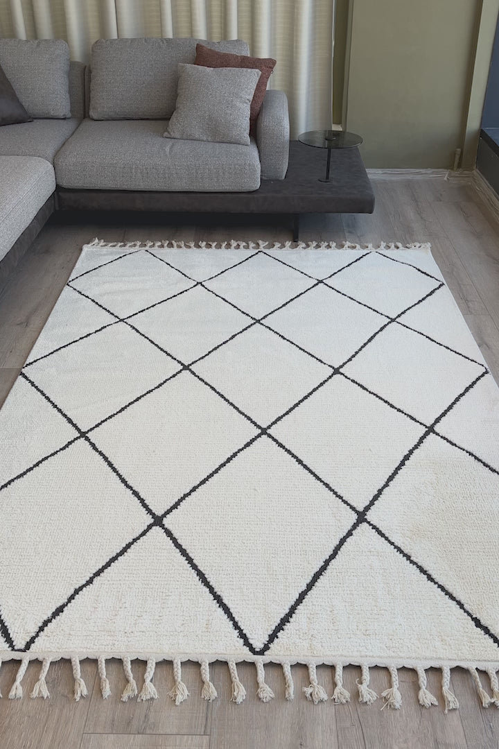 Union Rustic Milan Cream Soft Textured Scandinavian Rug | Wayfair