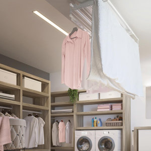Rebrilliant Ceiling-Mounted Clothes Drying Rack, Vertical Retractable ...