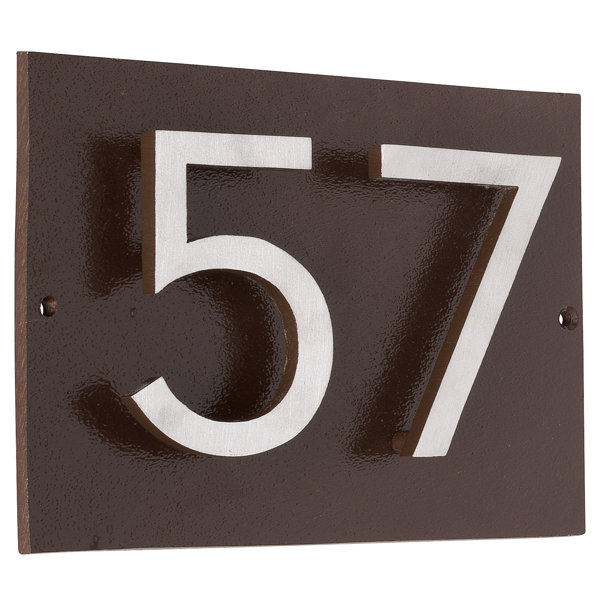 Montague Metal Products Inc. Floating 1-Line Wall Address Plaque ...