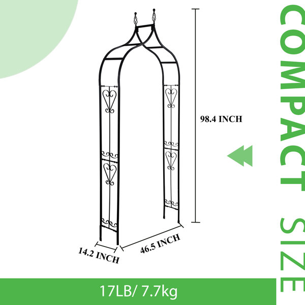 Scendor Garden Arch Arbor Iron Trellis Plants Stand Special Closed ...