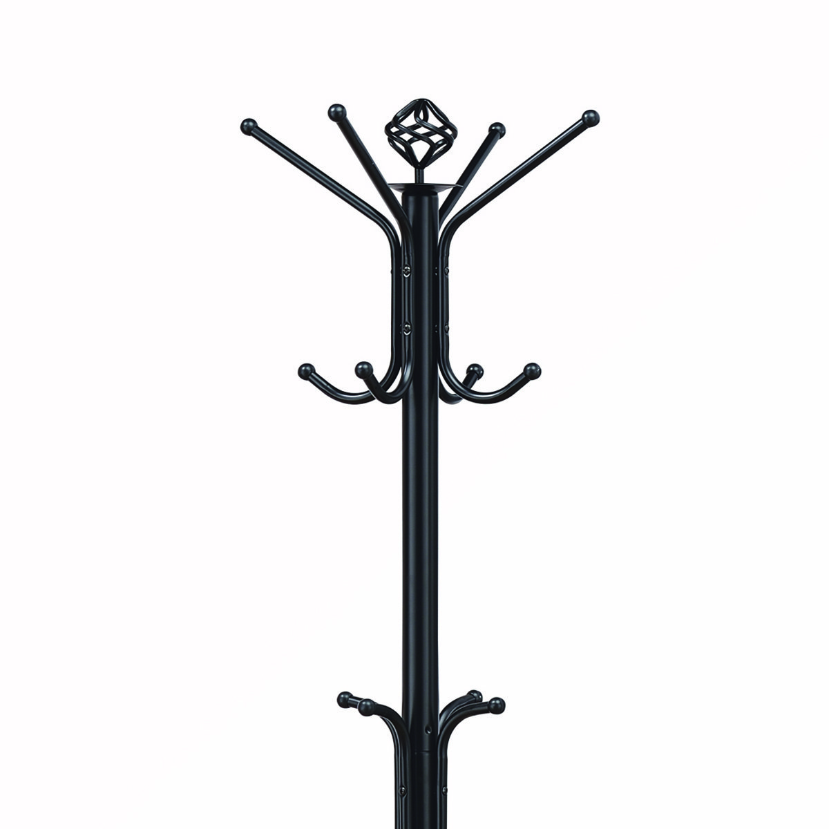 Charlton Home® Stylish Black Metal Coat Rack for Various Spaces ...
