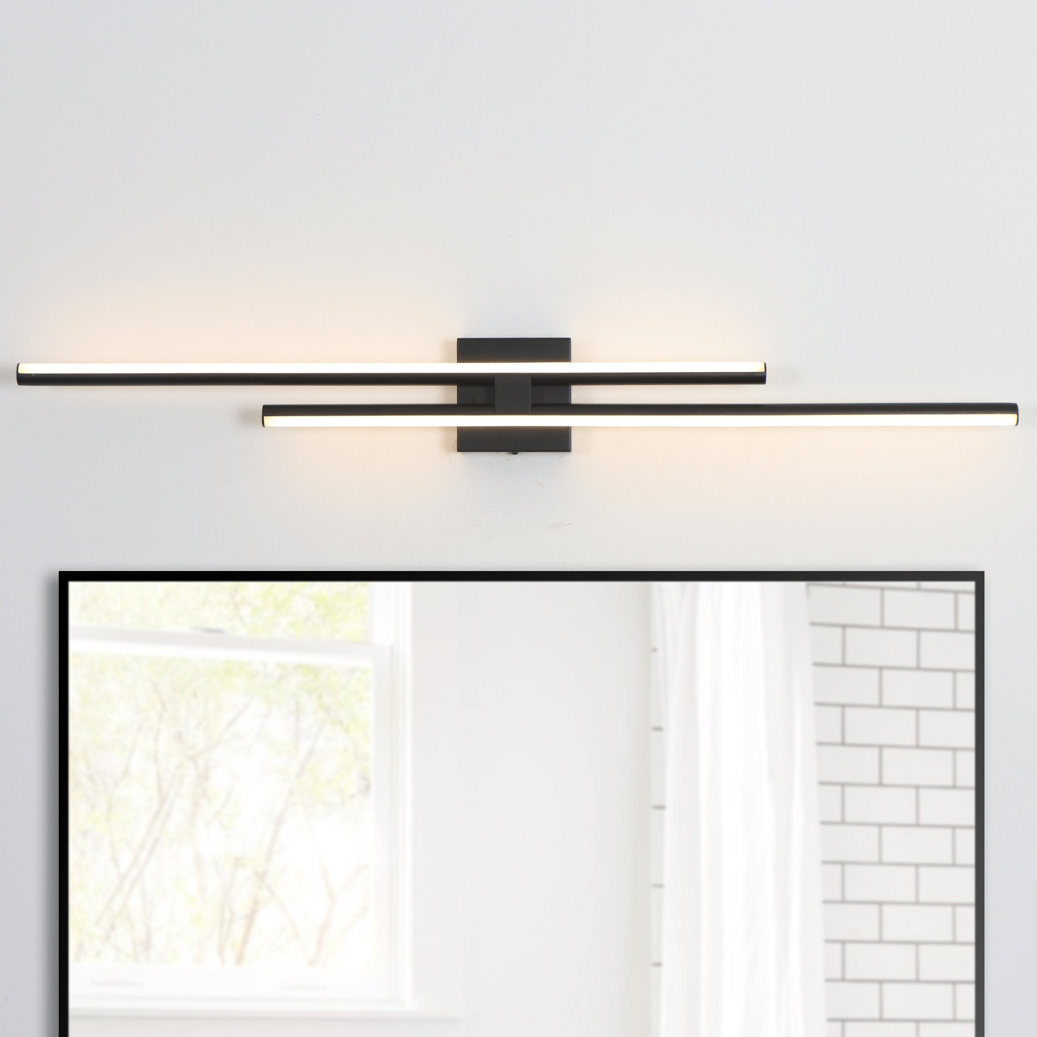 Wrought Studio™ Keyli 2-Light 40 Inch LED Vanity Light Bathroom Bath ...