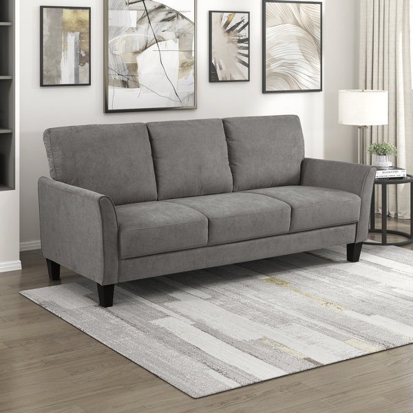 Winston Porter Laffey 78.5" Modern 3-Seater Sofa – Upholstered Couch ...