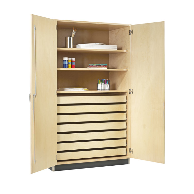 Diversified Woodcrafts Rock And Paper 7 Compartment Classroom Cabinet ...