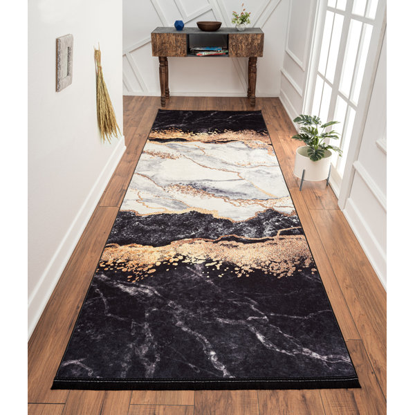 Fairmont Park Gibsonton Black/White/Gold Rug | Wayfair.co.uk