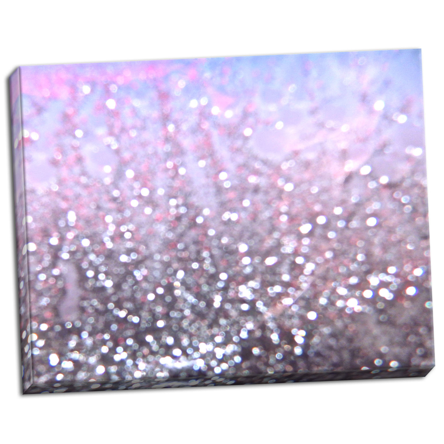 Ebern Designs 'Pink Glitter' Graphic Art Print on Wrapped Canvas | Wayfair