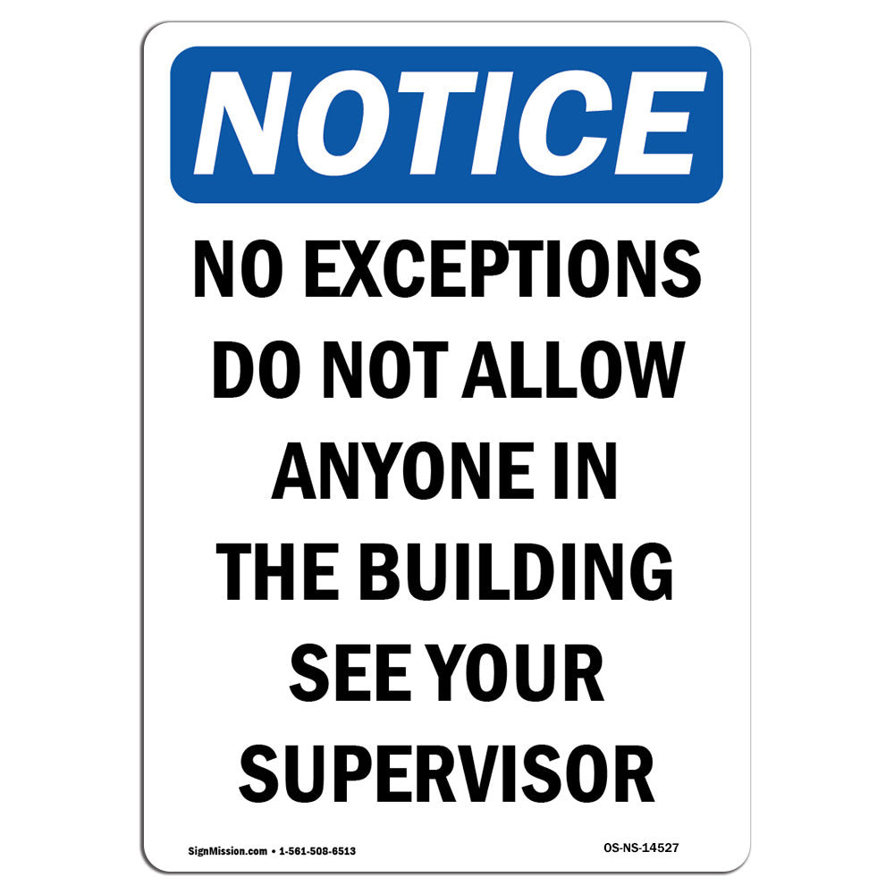 SignMission No Exceptions Do Not Allow Anyone Sign | Wayfair