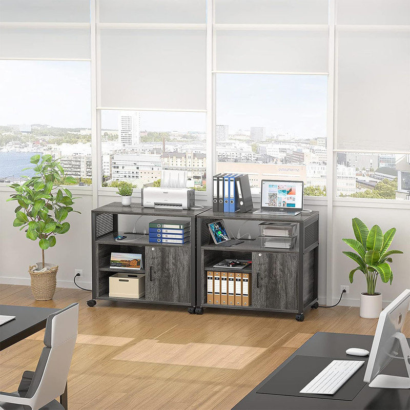 17 Stories Modern Rolling File Cabinet Lateral Office Filing Cabinets ...