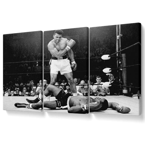 Ebern Designs Muhammad Ali Knockout - 3 Piece Wrapped Canvas Art Prints ...