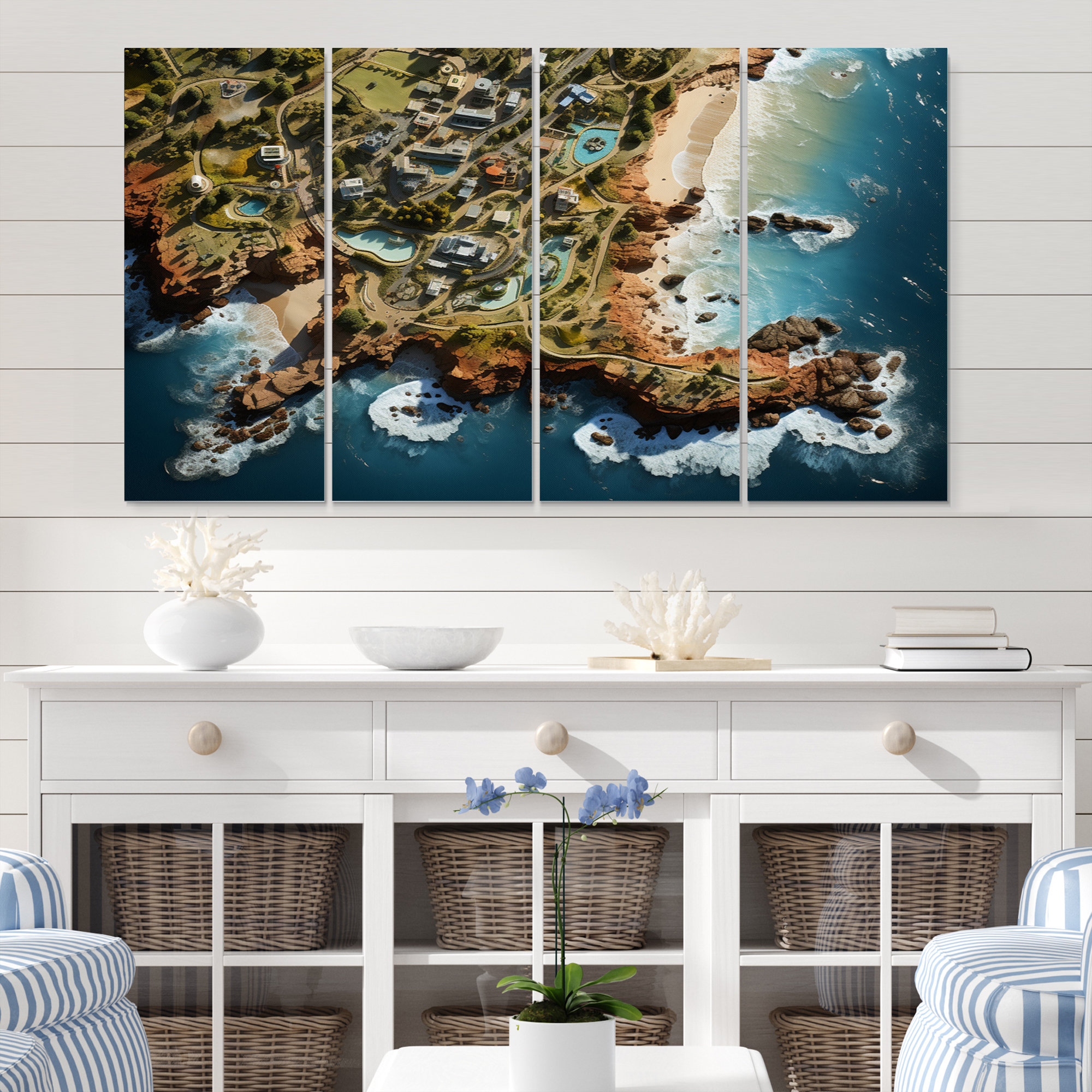 Design Art 4 Clifton Beaches Cape Wall Decor Set Metal | Wayfair