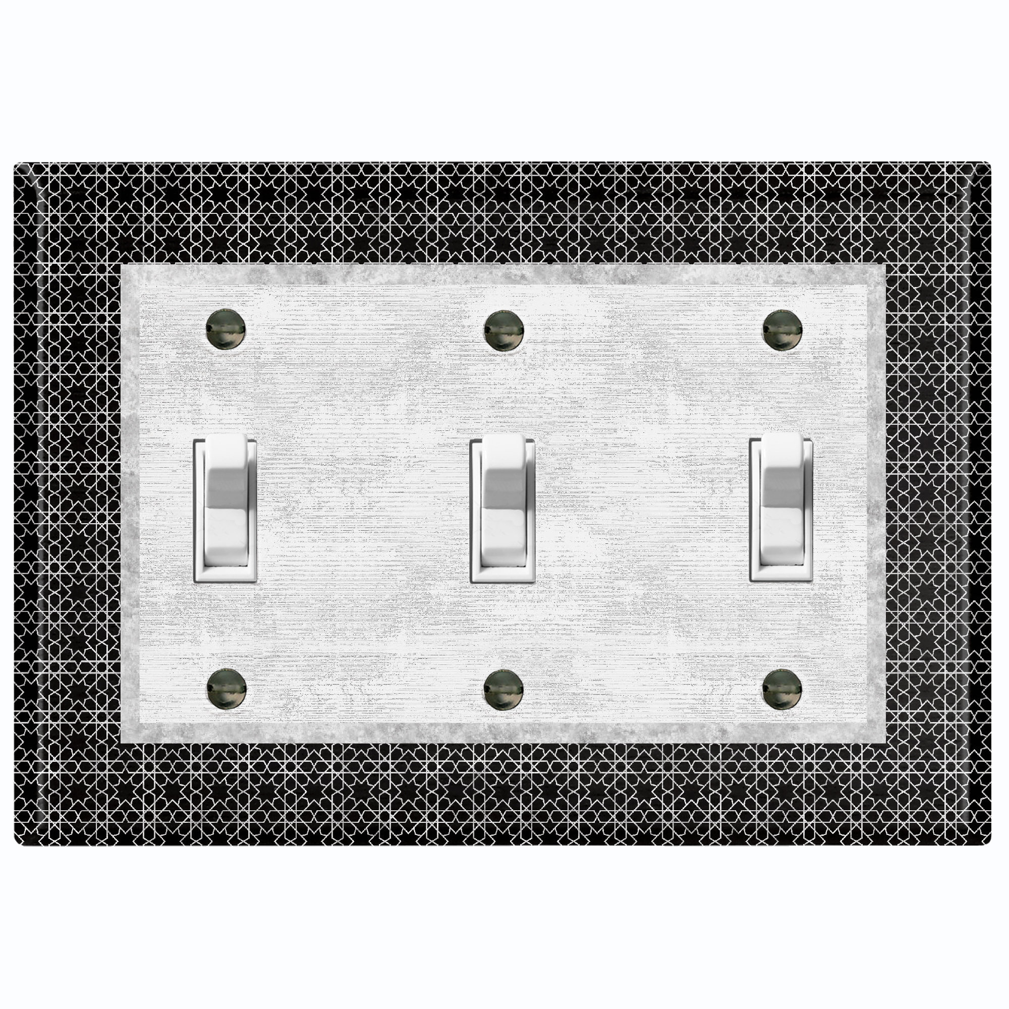 triple light switch plate