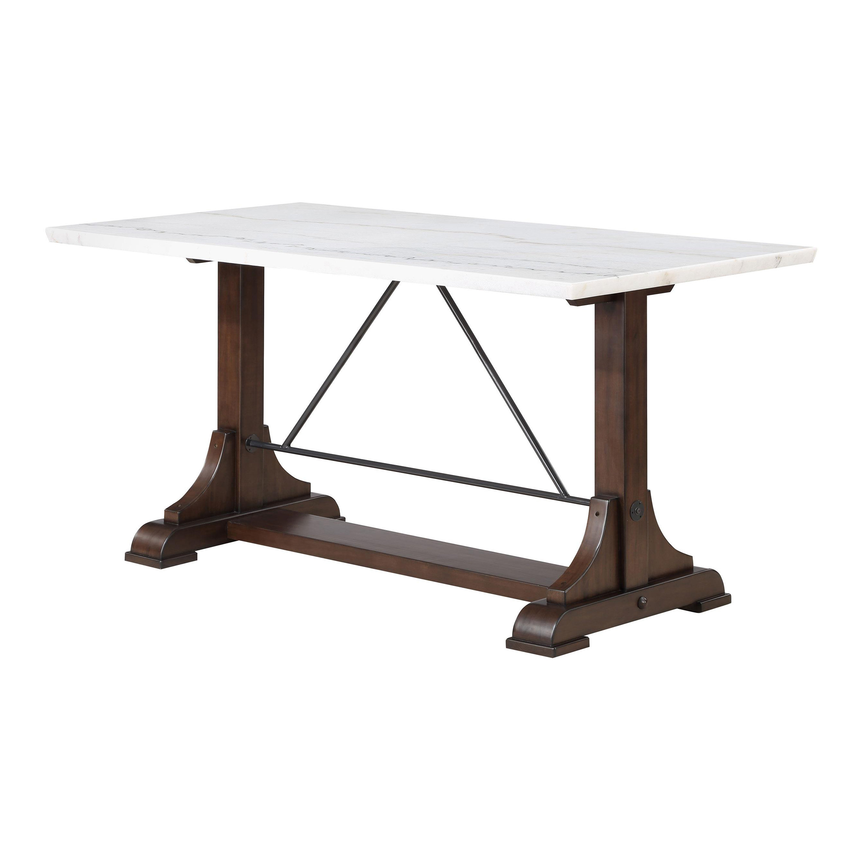 Lark Manor 66-inch Marble Top Counter Height Dining Table White ...