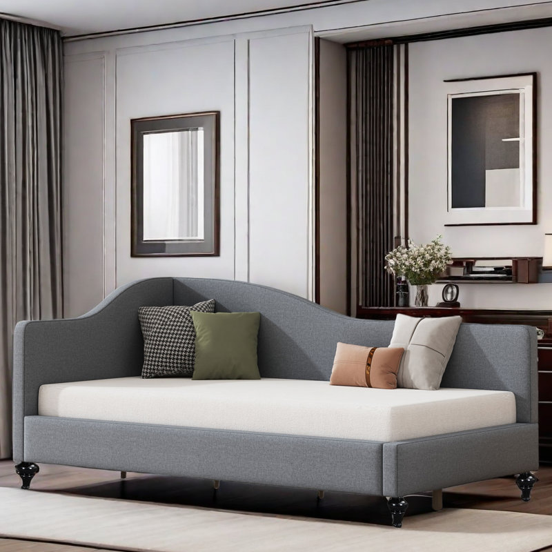 Red Barrel Studio® Aileigh L-Shaped Daybed with Solid Wood Legs | Wayfair