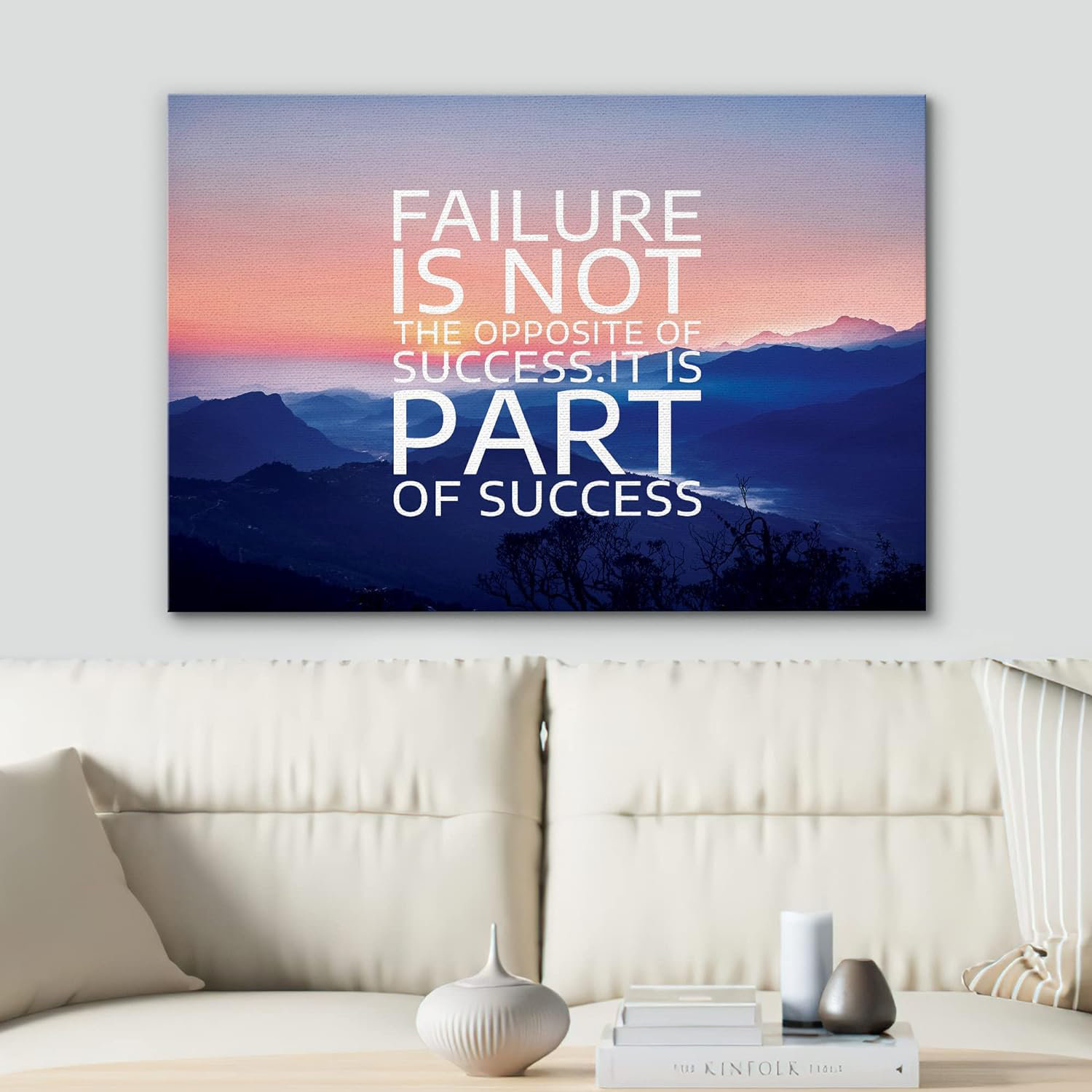 IDEA4WALL Motivational Success Quote With Nature Photo Graffiti ...