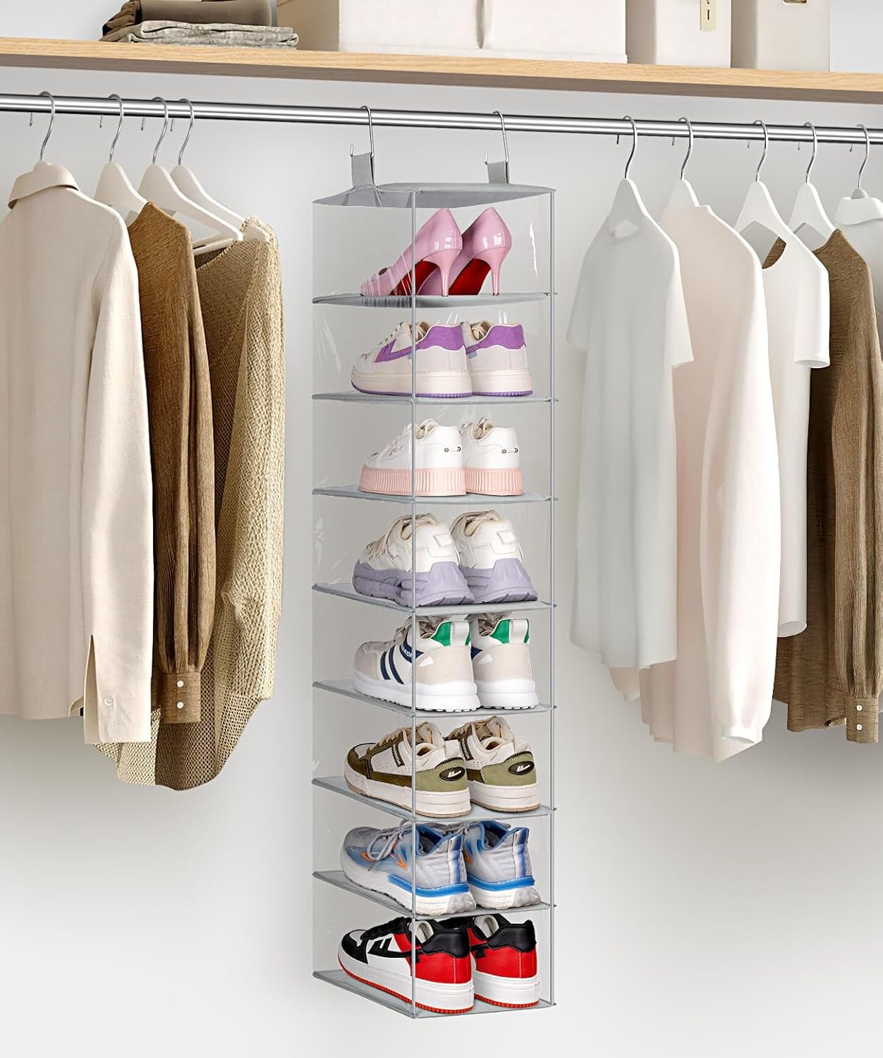 Rebrilliant 8 Pair Hanging Shoe Organizer | Wayfair