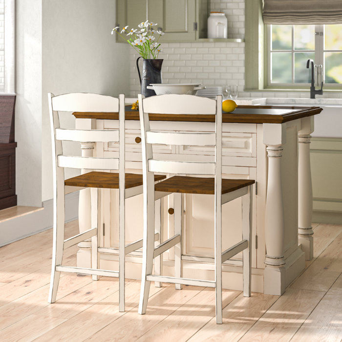 August Grove® Larchwood Kitchen Island Set & Reviews | Wayfair