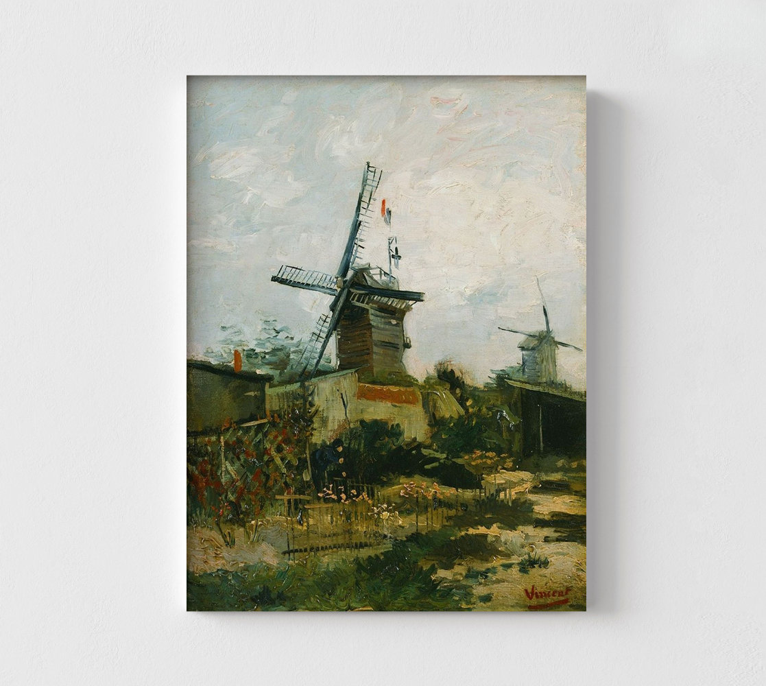 WeFrameArt Windmills On Montmartre By Vincent Van Gogh, Montmartre Oil ...
