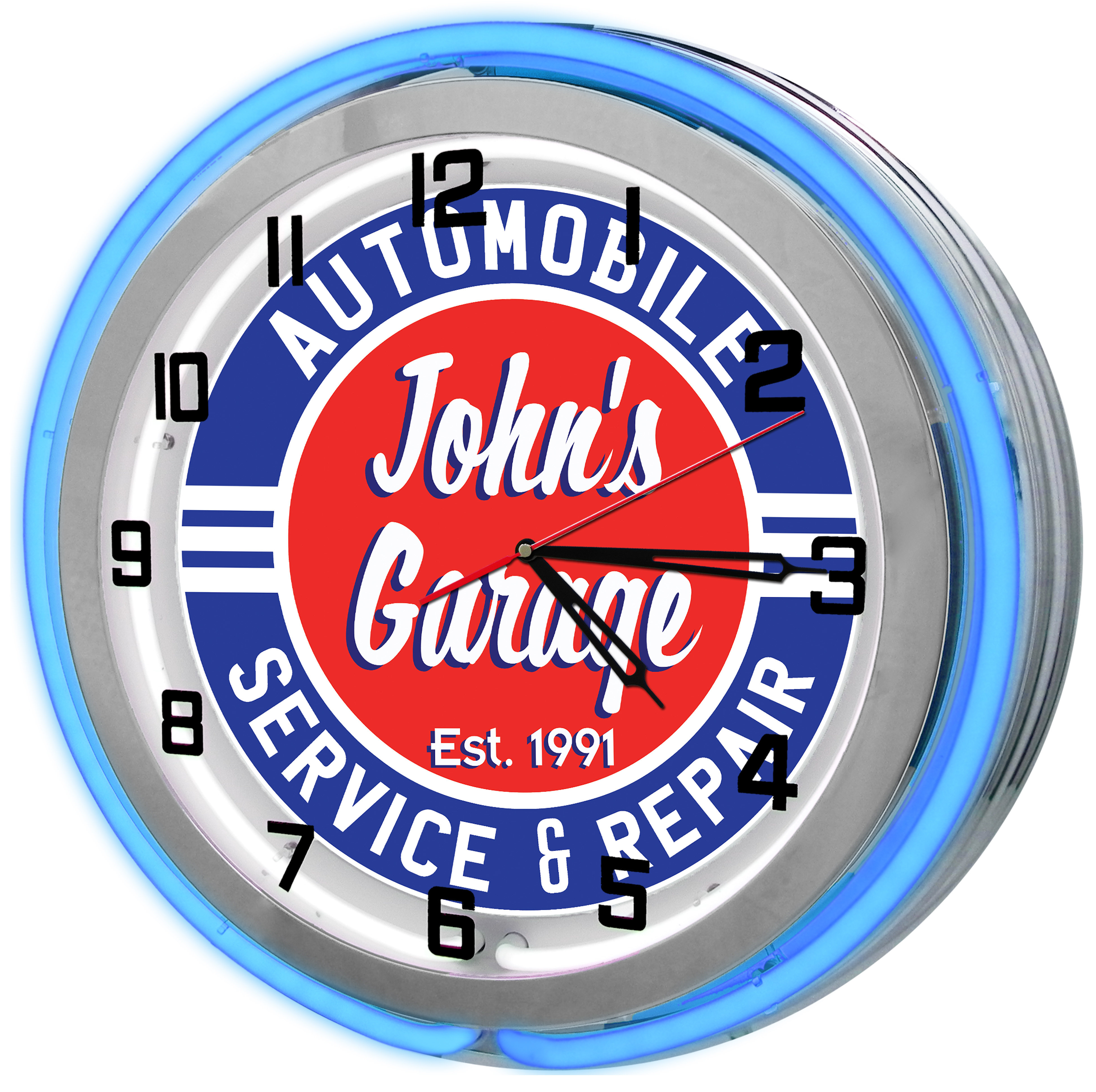 Redeye Laserworks Auto Repair Shop Neon Garage Wall Clock | Wayfair