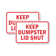 SignMission (2 Pack) Keep Dumpster Lid Shut 12" X 18" Aluminum Sign ...