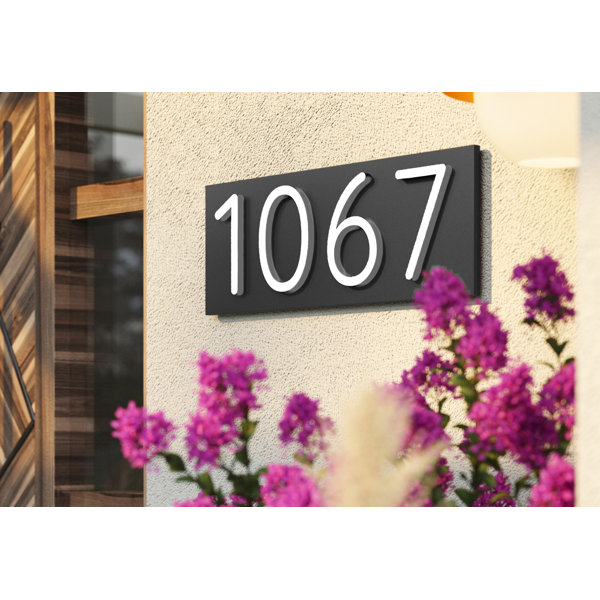 White Harmony House Numbers, Modern Custom Address Sign & Reviews | Wayfair