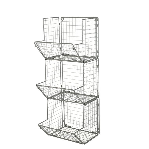 Gracie Oaks Botalla Wall Storage Organizer with Wall Baskets "& Reviews ...