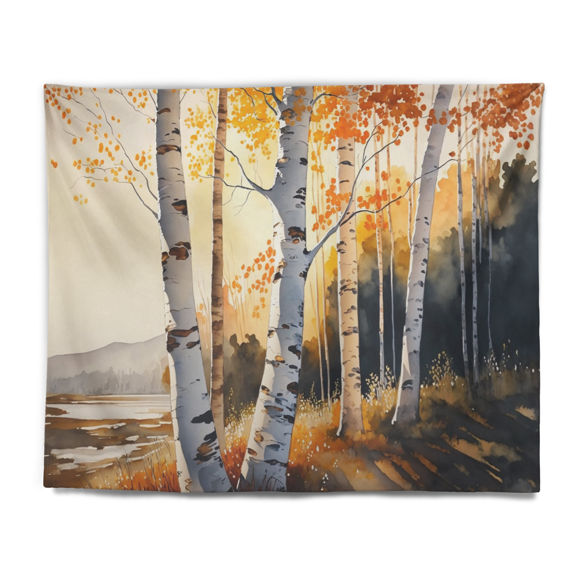 Red Barrel Studio® Birch Trees During Golden Hour By The Lakeside V ...
