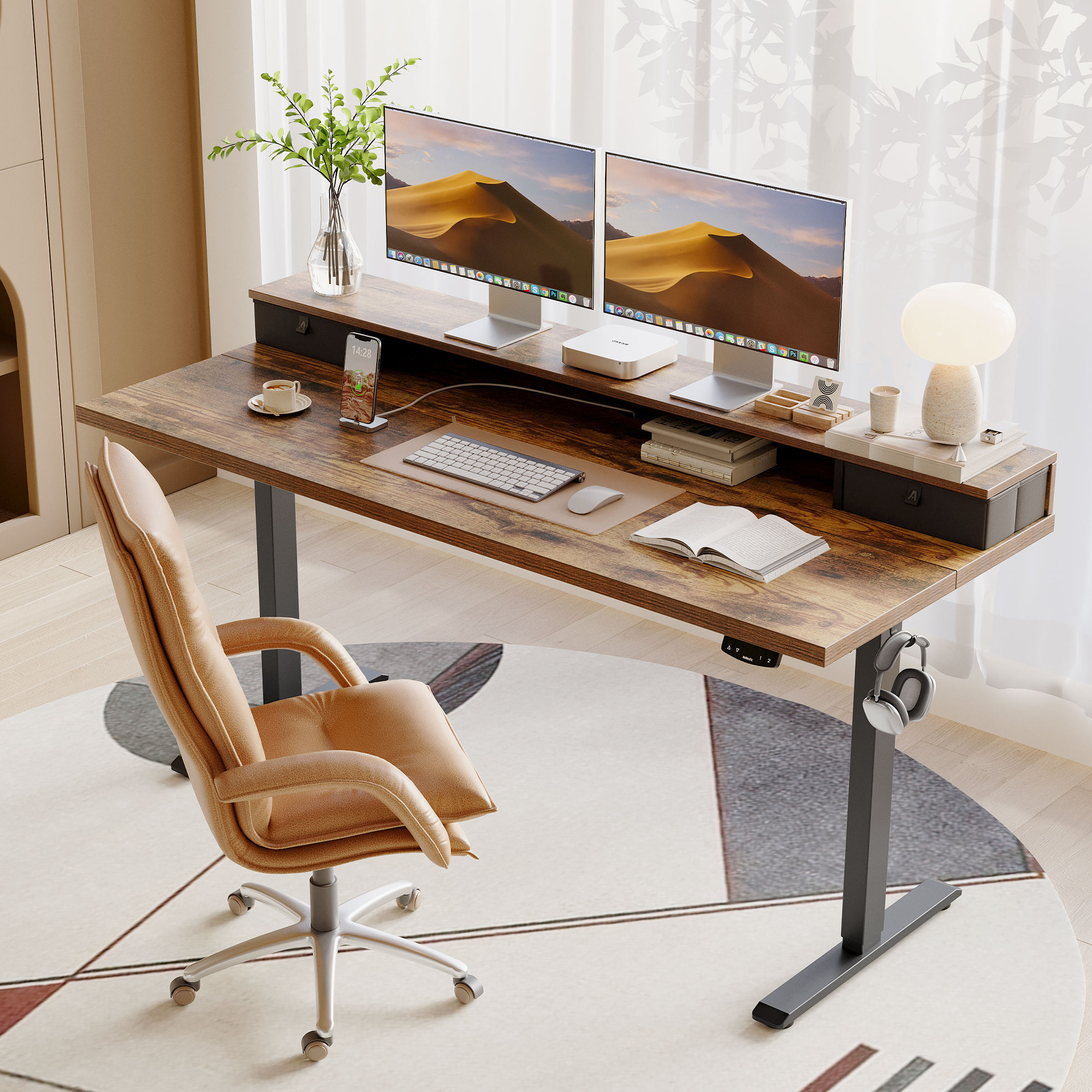 Agilestic Electric Height Adjustable Standing Desk With Drawers ...
