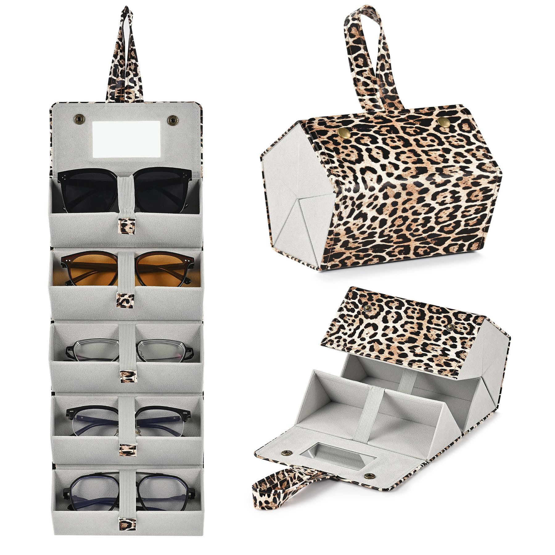 Mercer41 Travel Sunglasses Organizer, Foldable Travel Sunglass Case ...