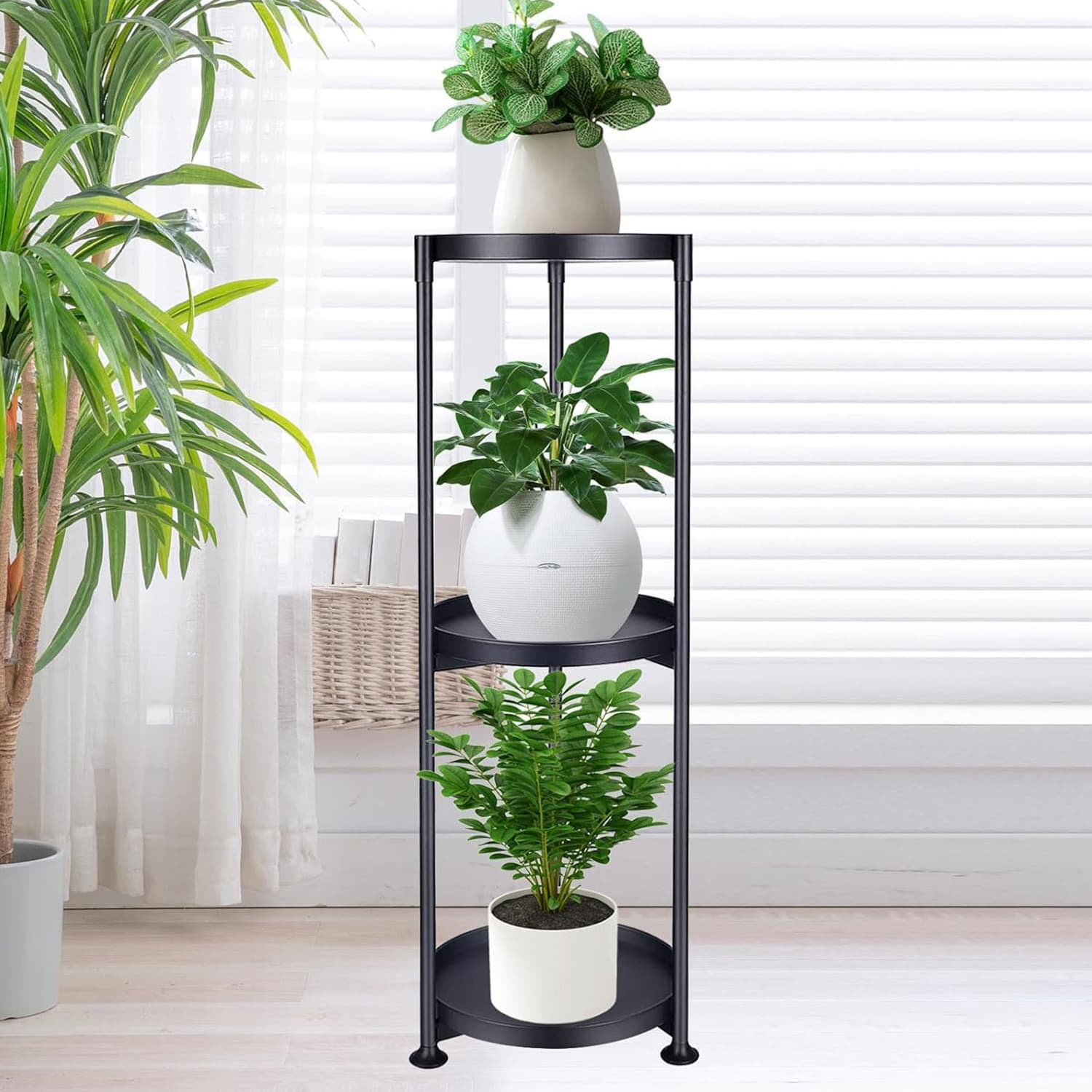 Latitude Run® 3 Layers Of Plant Stand Indoor And Outdoor, Metal Multi ...