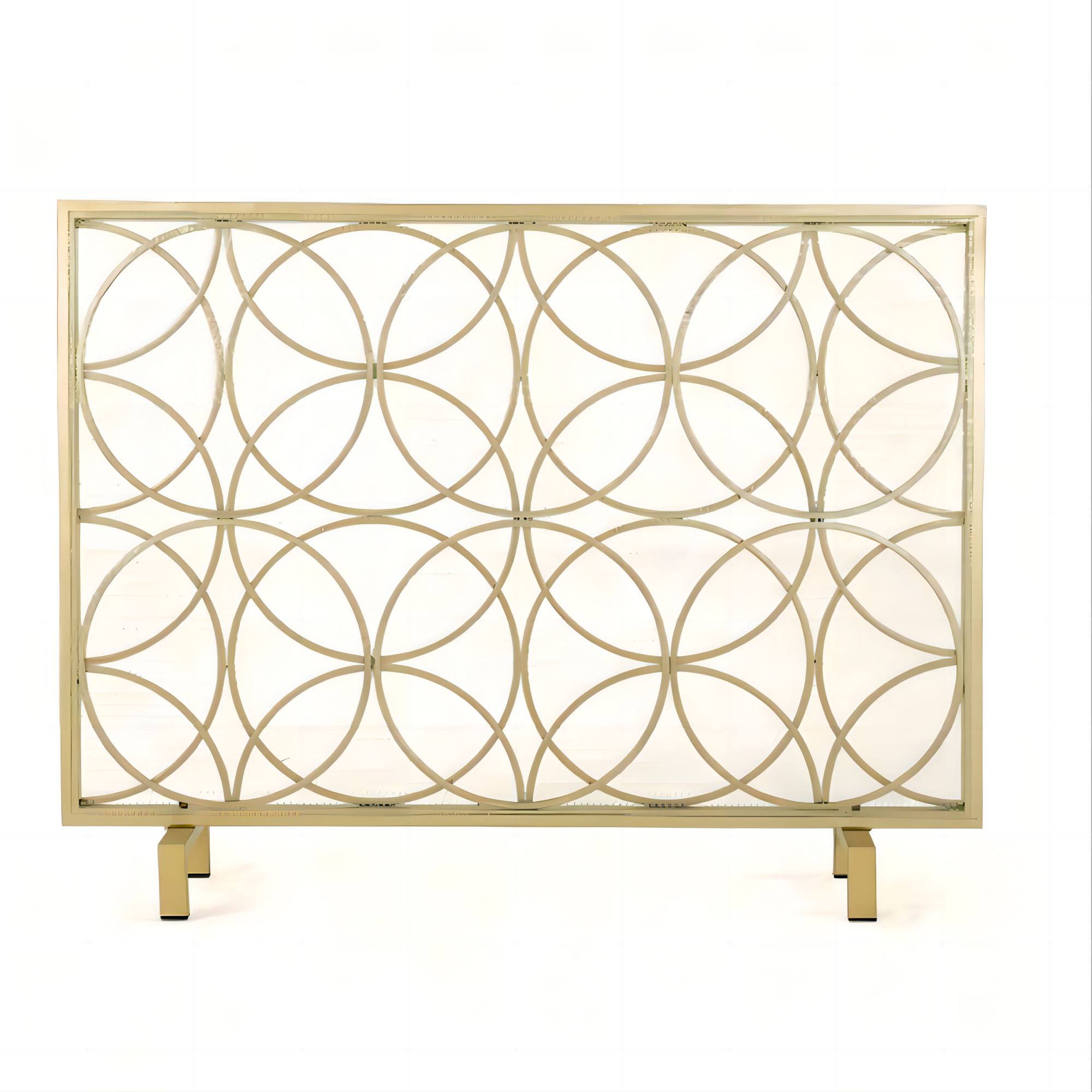 Mercer41 Ajwan Single Panel Fireplace Screen Stand Alone, Geometric ...