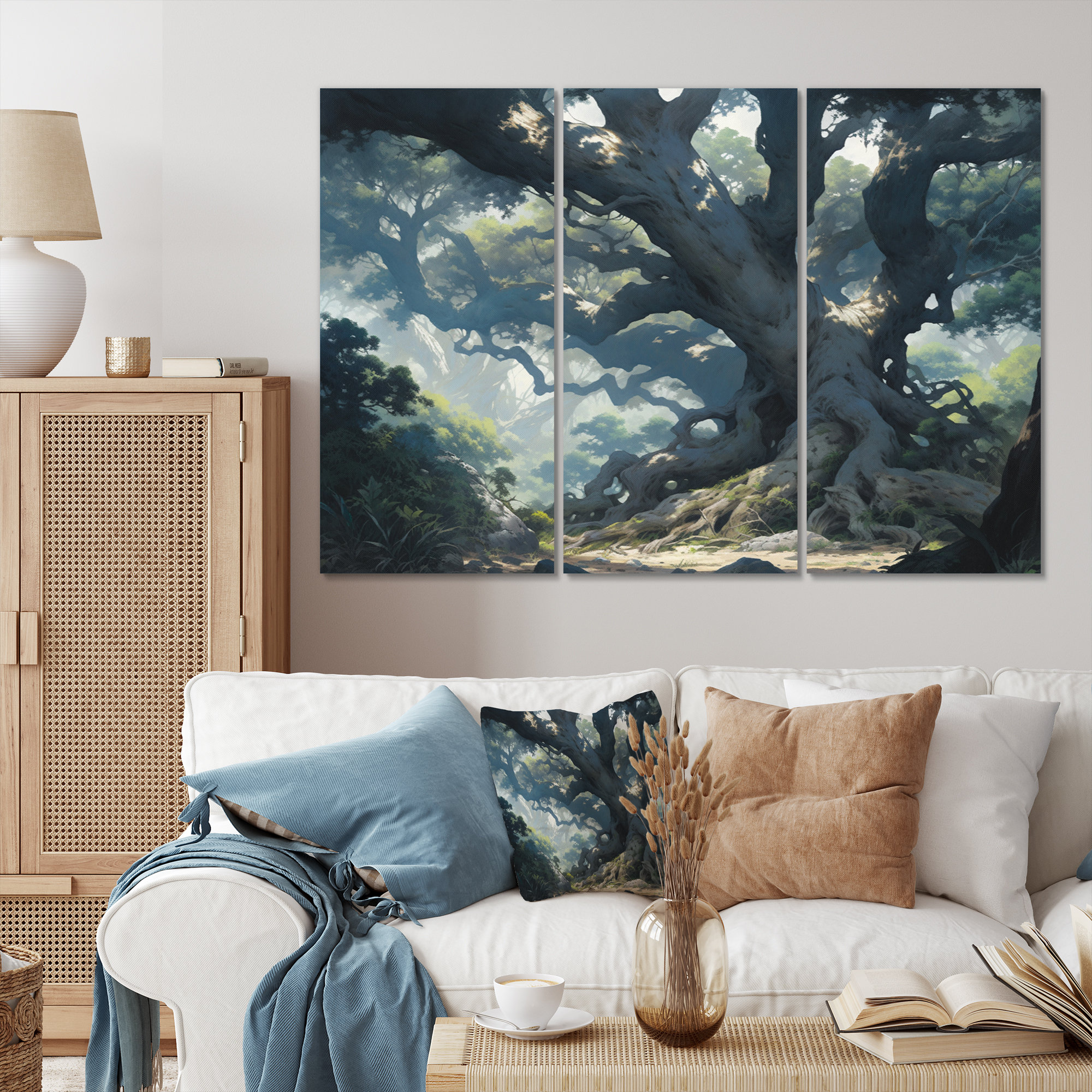 Design Art Brances Majestic Canopies II - Landscape Trees Metal Wall ...