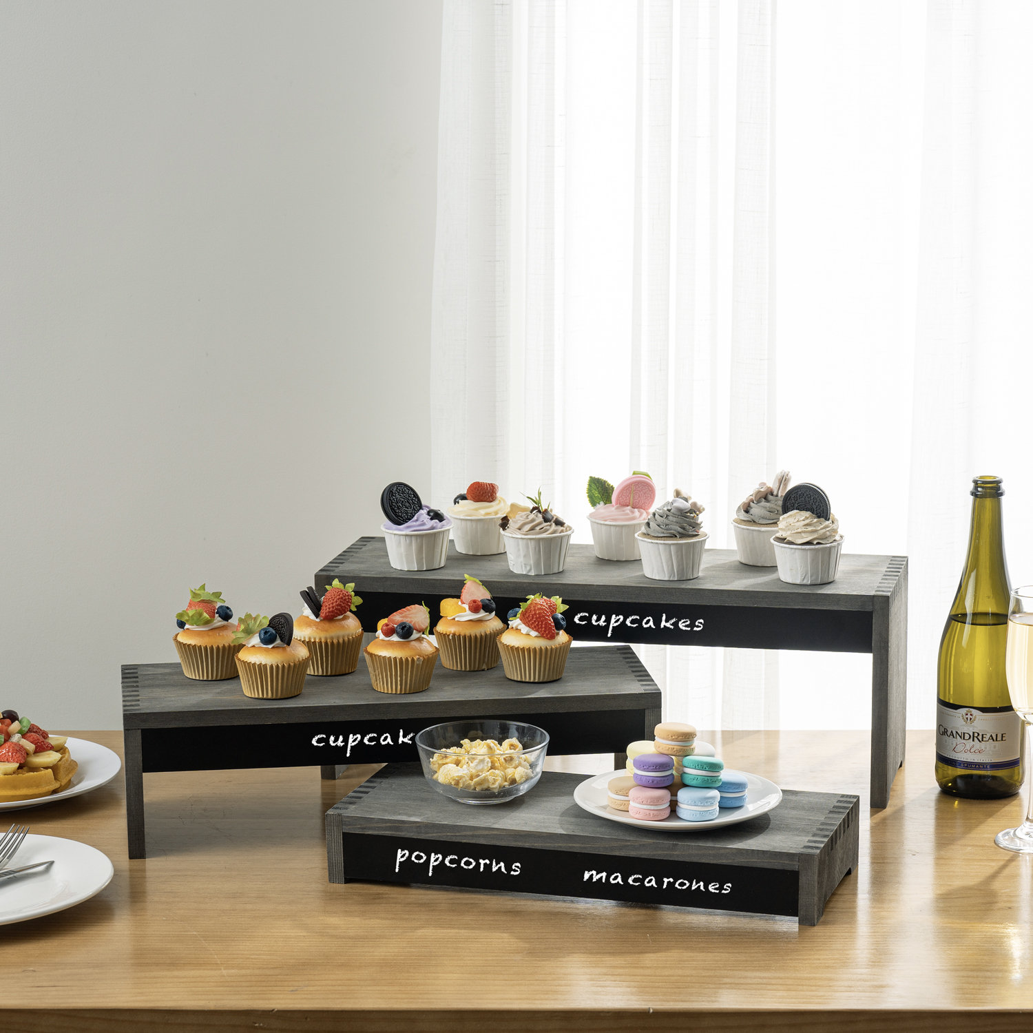 Gracie Oaks 3 Piece Tiered Cake Dessert Tiered Stand | Wayfair