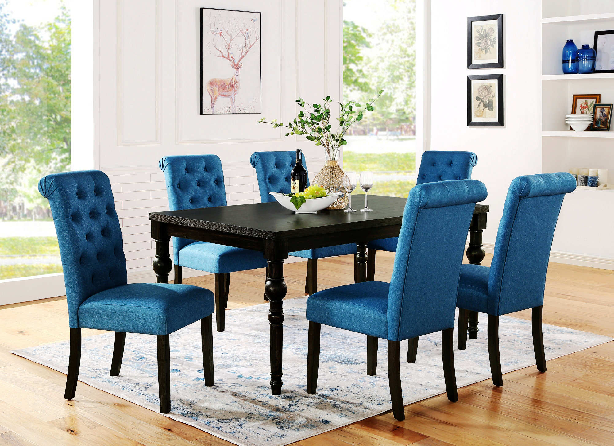 Canora Grey Dining Table Set, 7-Piece Dining Table Set, Rectangular ...
