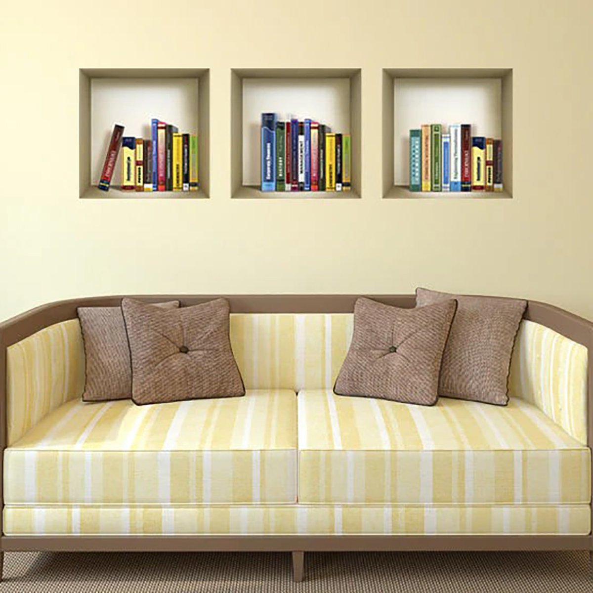 Latitude Run® 3D Niche Wall Art Decals - 3 Pieces | Easy To Apply ...