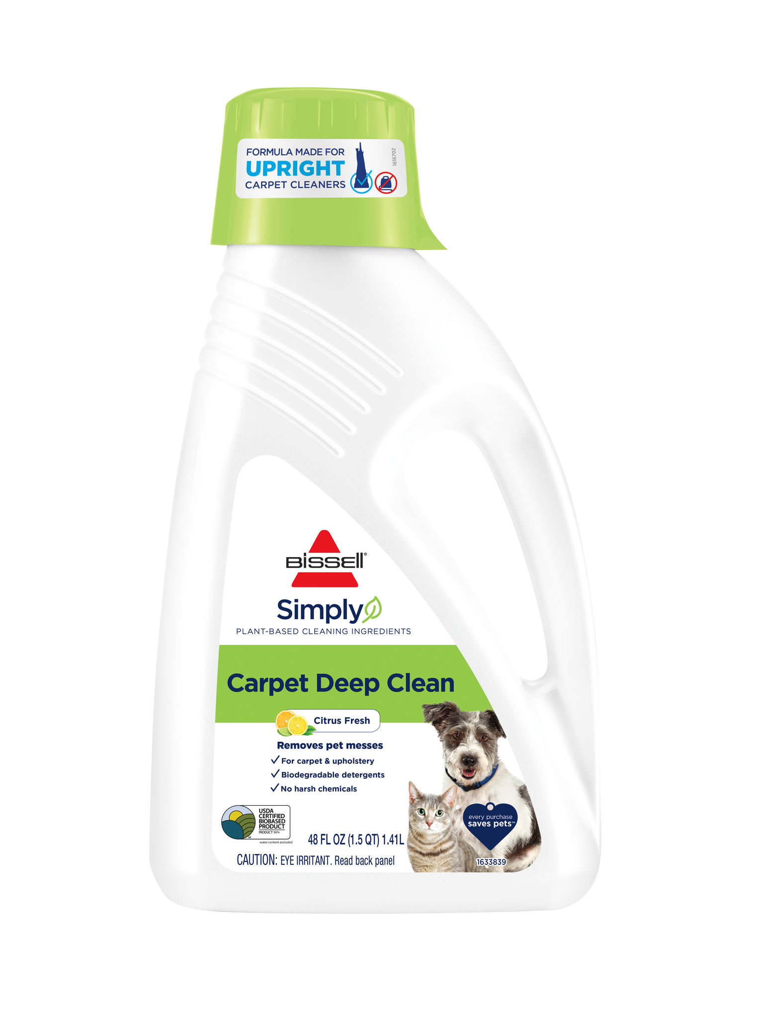 BISSELL Simply Carpet Deep Clean Pet For Upright Carpet Cleaners (48 Oz ...