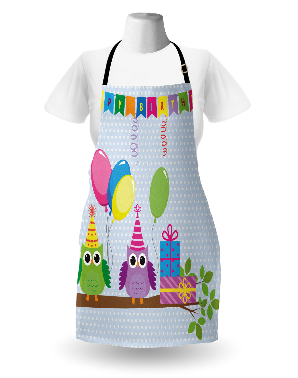The Party Aisle™ Birthday Party Apron Unisex, Cartoon Owl at Party ...