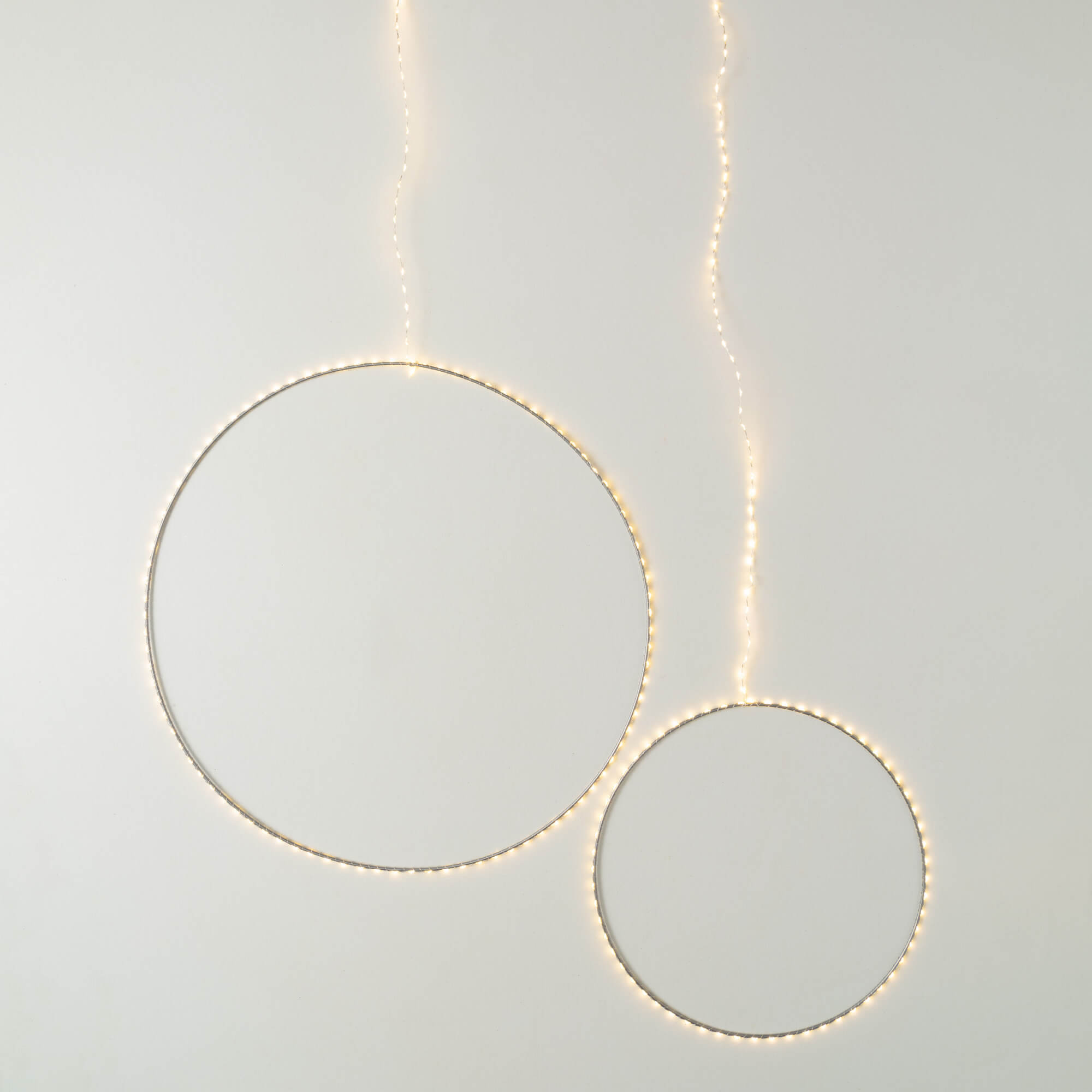 The Holiday Aisle® 23" & 15" Christmas Lighted Hanging Circle Set of 2 ...