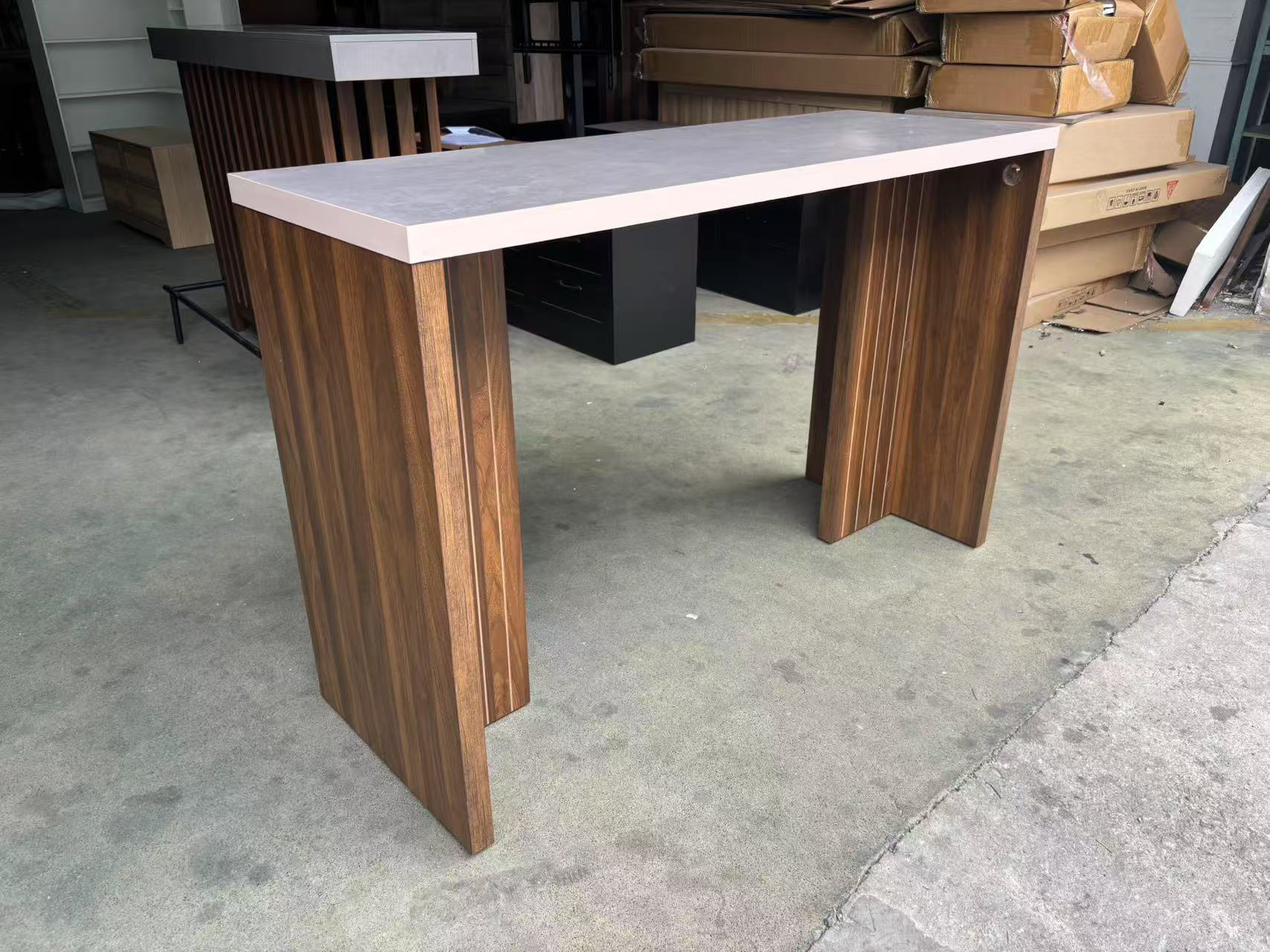 Wrought Studio™ Large Home Bar Unit, Mini Bar Table Height Pub Table ...