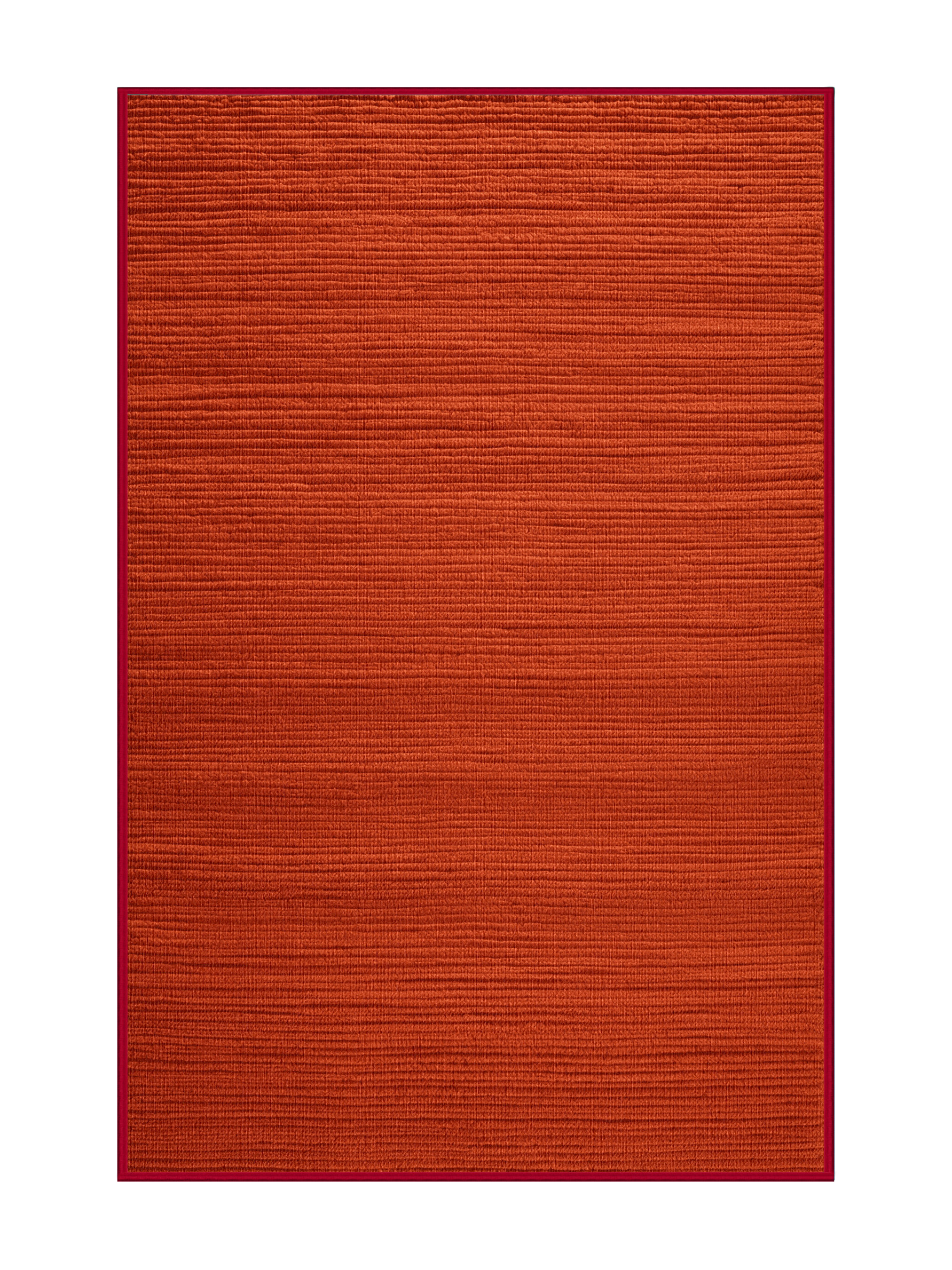 Hokku Designs Machine Washable Solid Red Area Rug | Wayfair